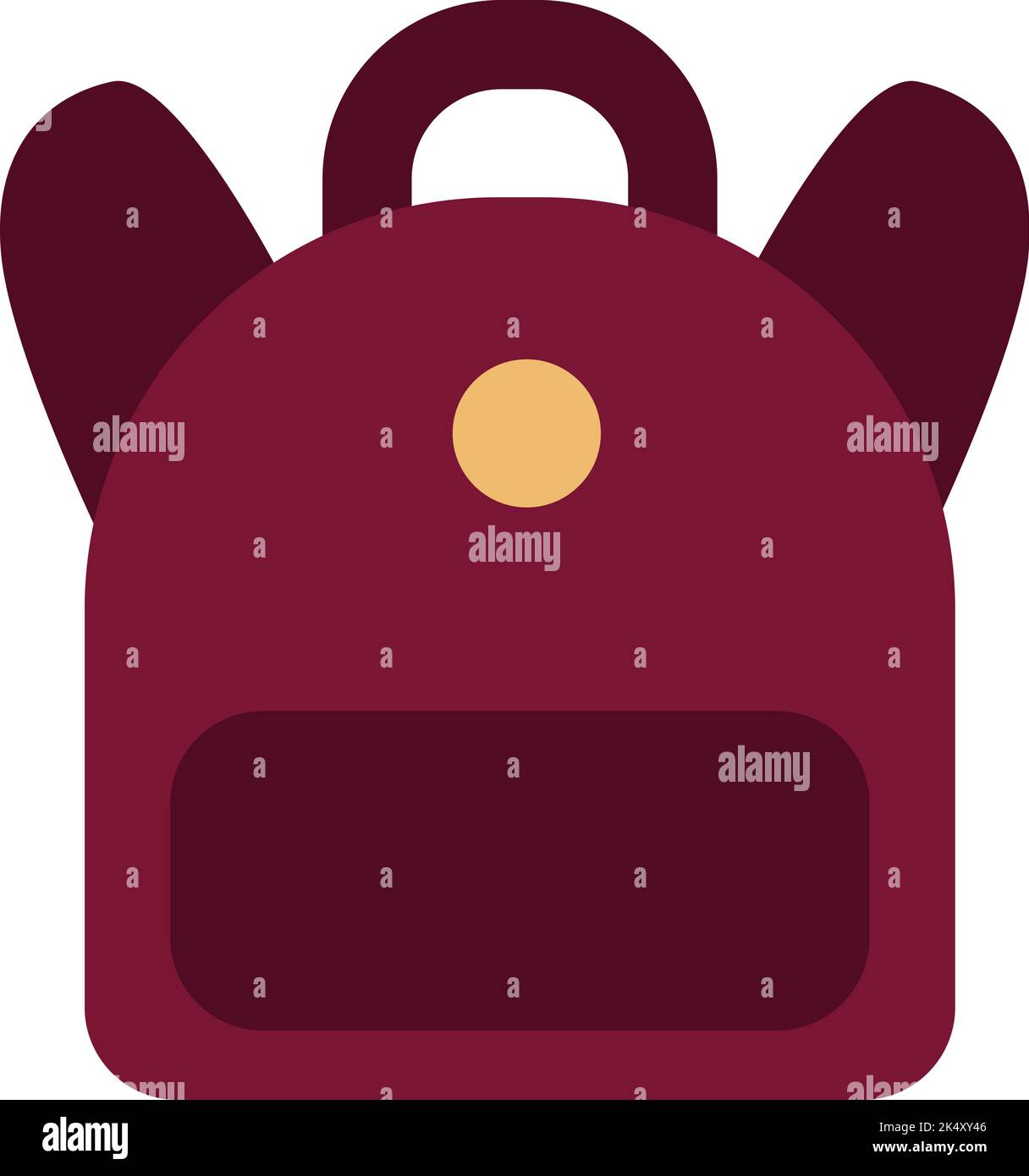 Red school backpack, illustration, vector on a white background Stock ...