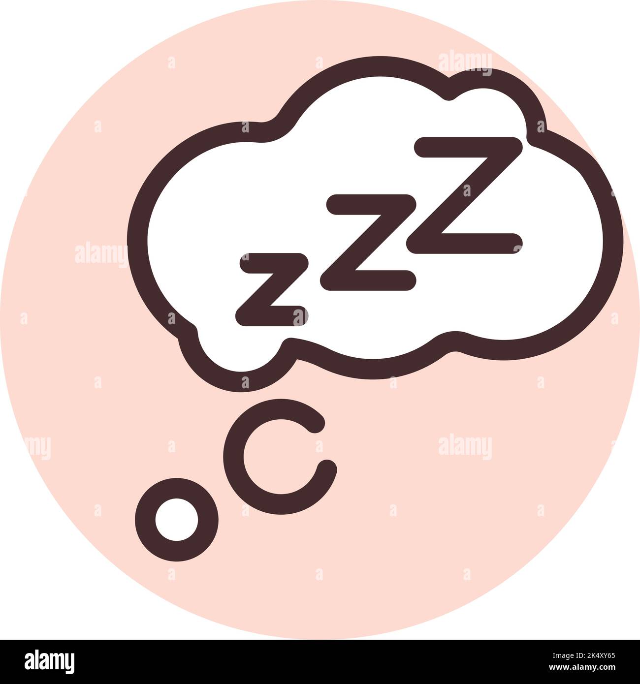 Sleep cloud, illustration, vector on a white background Stock Vector ...