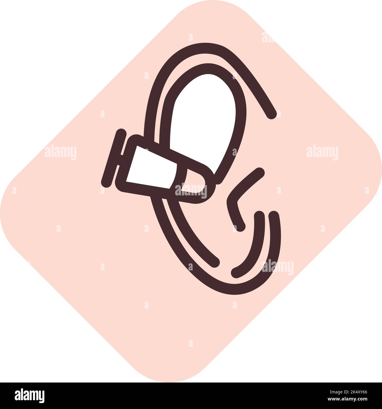 Ear plug, illustration, vector on a white background Stock Vector Image ...