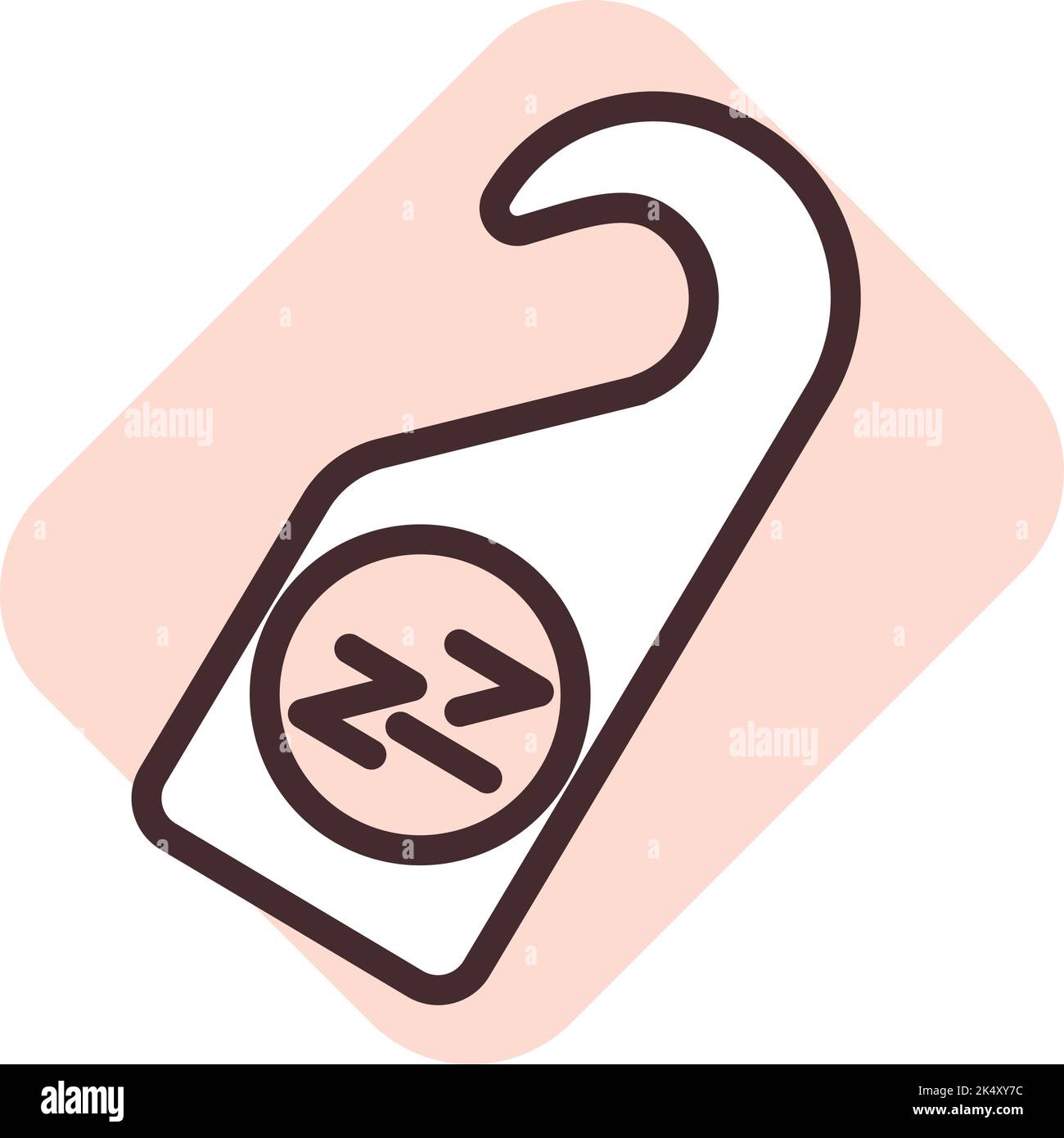 Door hanger, illustration, vector on a white background Stock Vector ...