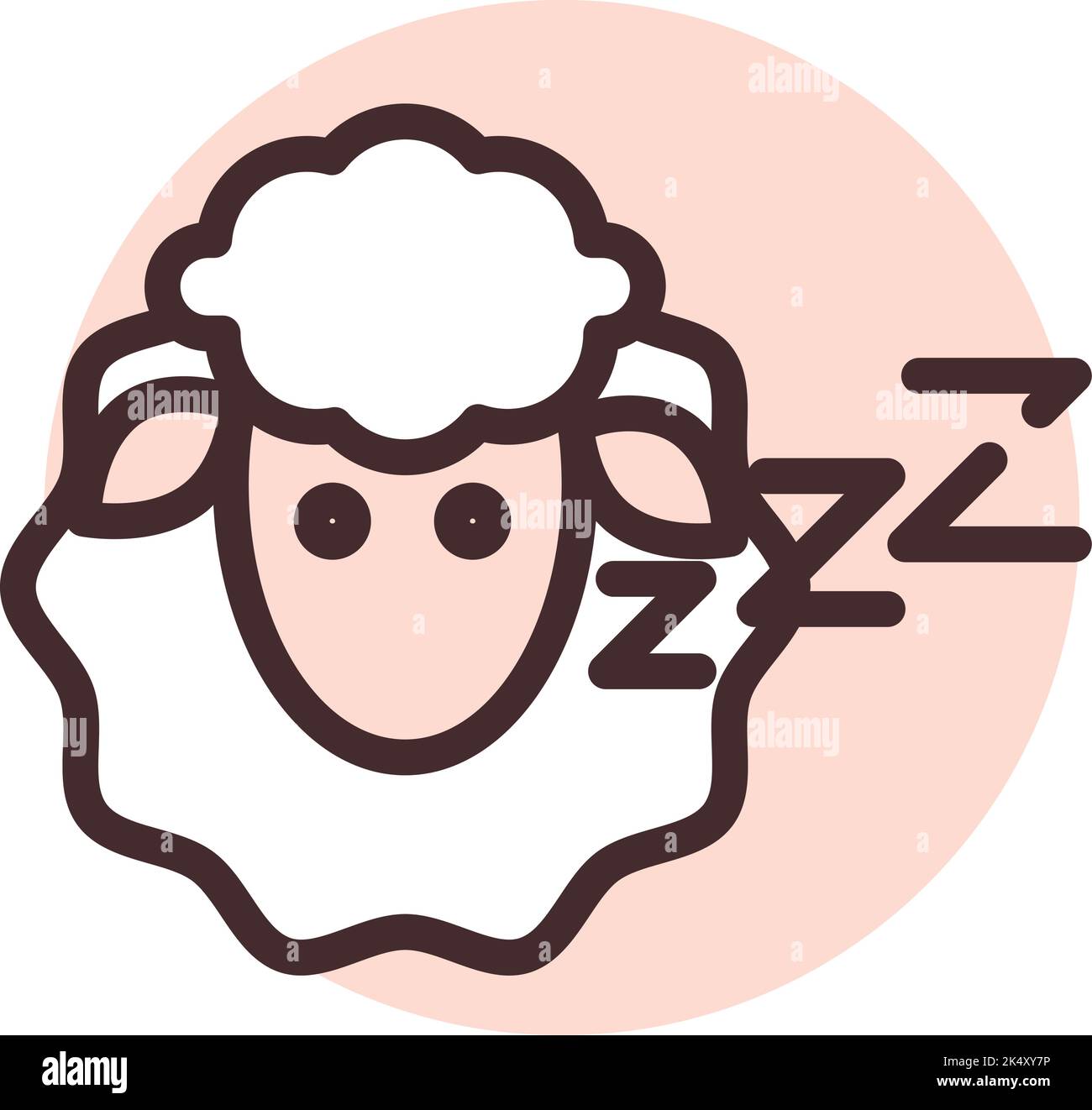 Counting sheeps, illustration, vector on a white background Stock ...