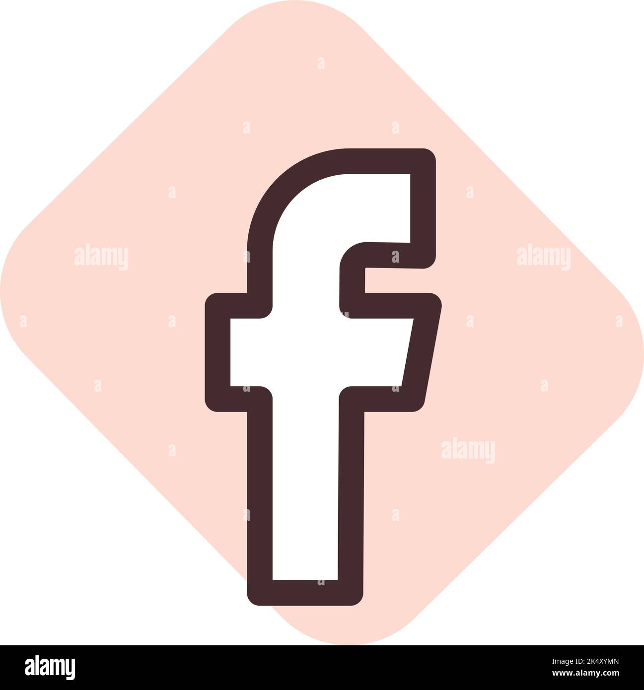 Facebook icon vector Stock Vector Images - Alamy