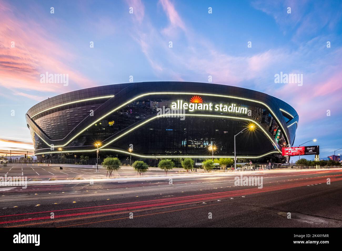 Allegiant Stadium at Sunset Stock Photo - Alamy