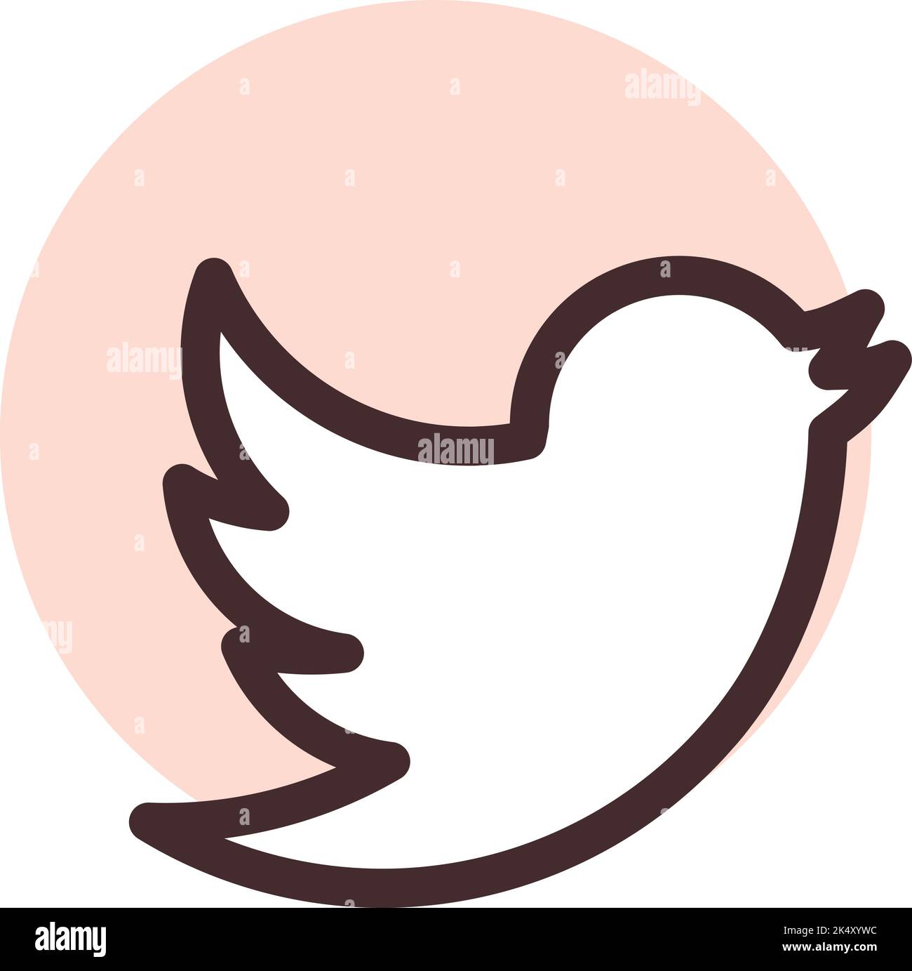 Twitter logo icon vector vectors hi-res stock photography and images ...