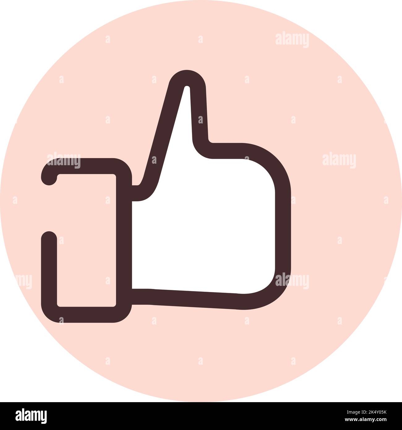Thumbs up icon vector vectors Cut Out Stock Images & Pictures - Alamy