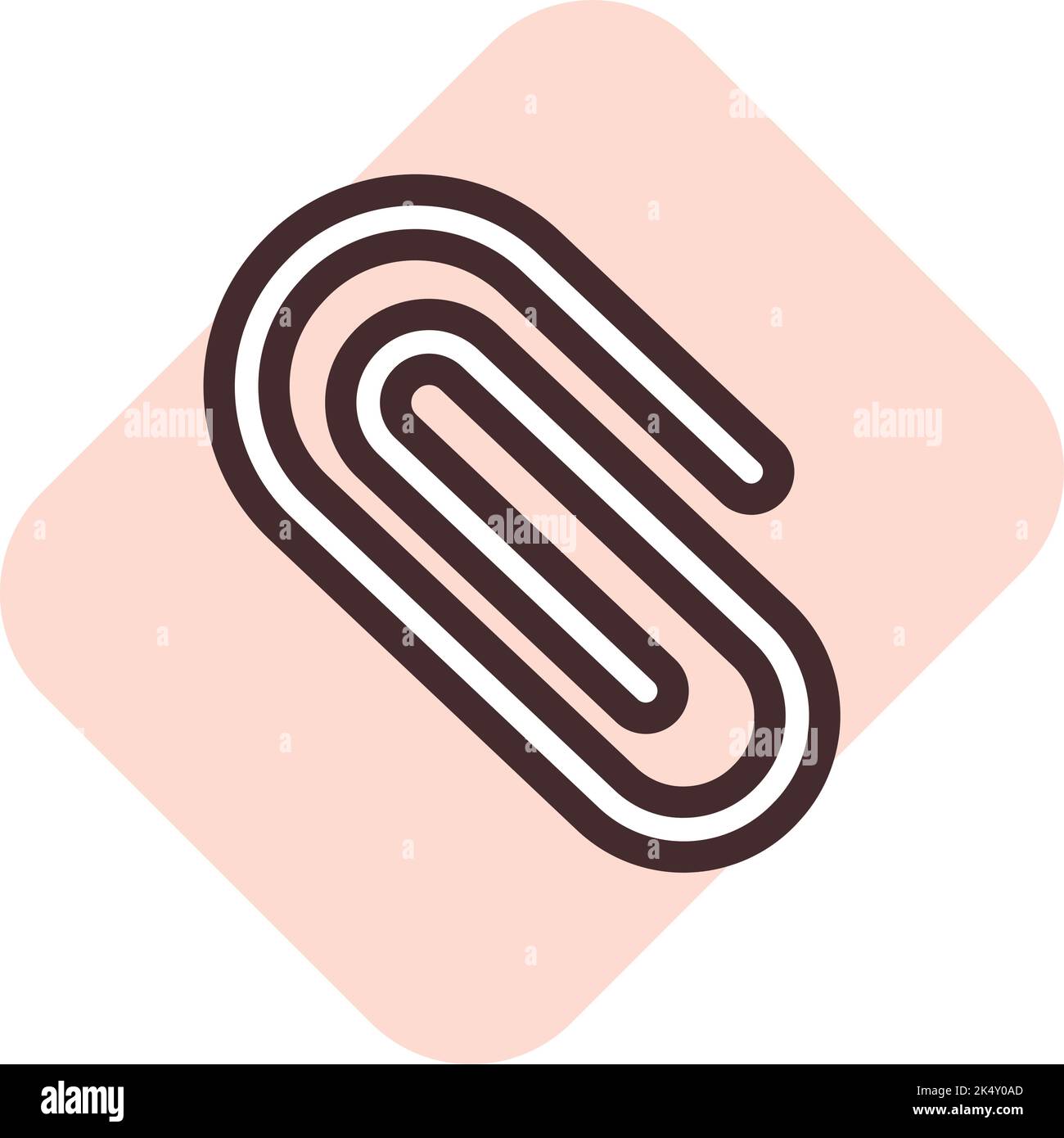 Stationery paper clip, illustration, vector on a white background Stock ...