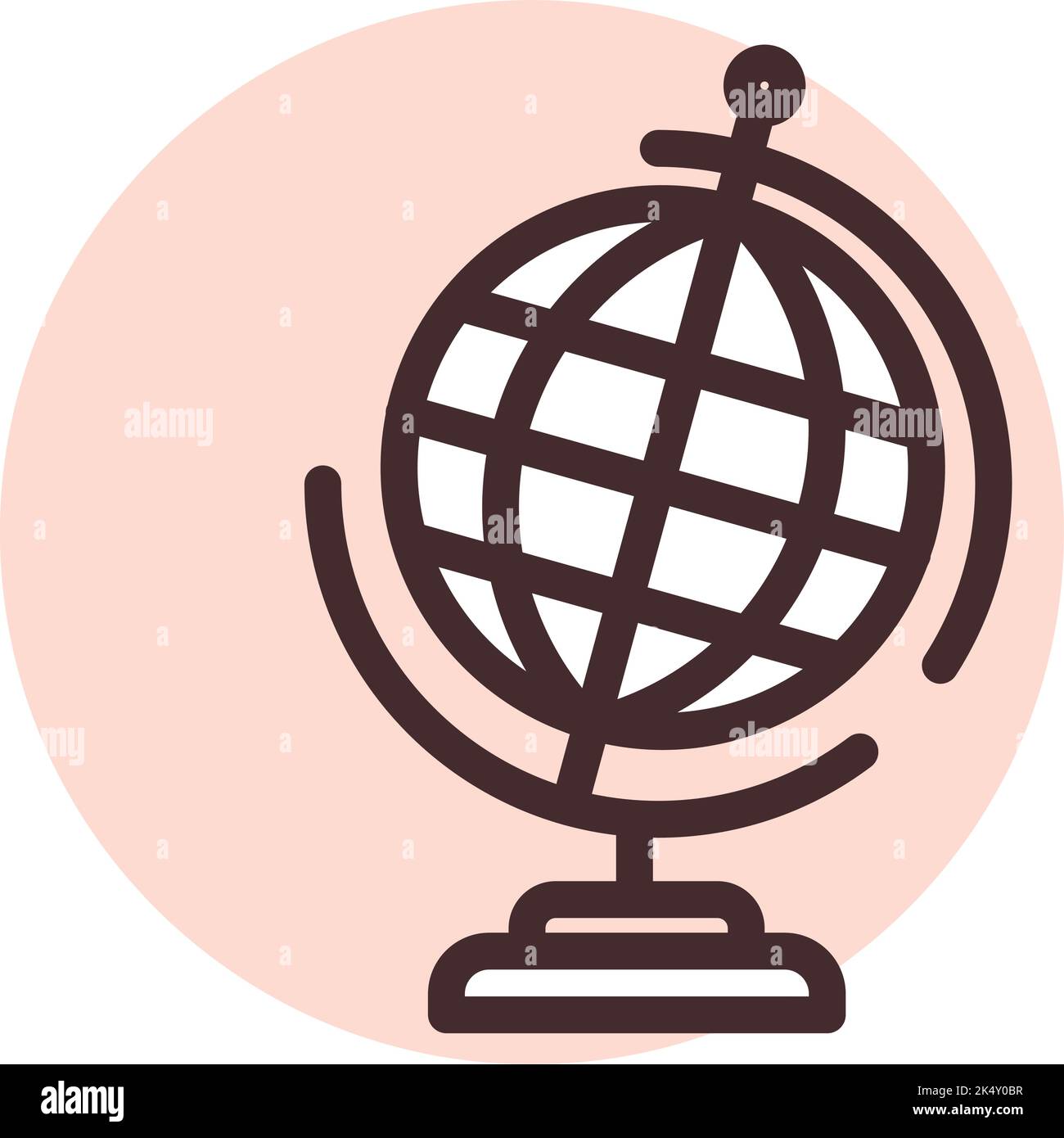 Stationery globus, illustration, vector on a white background Stock ...