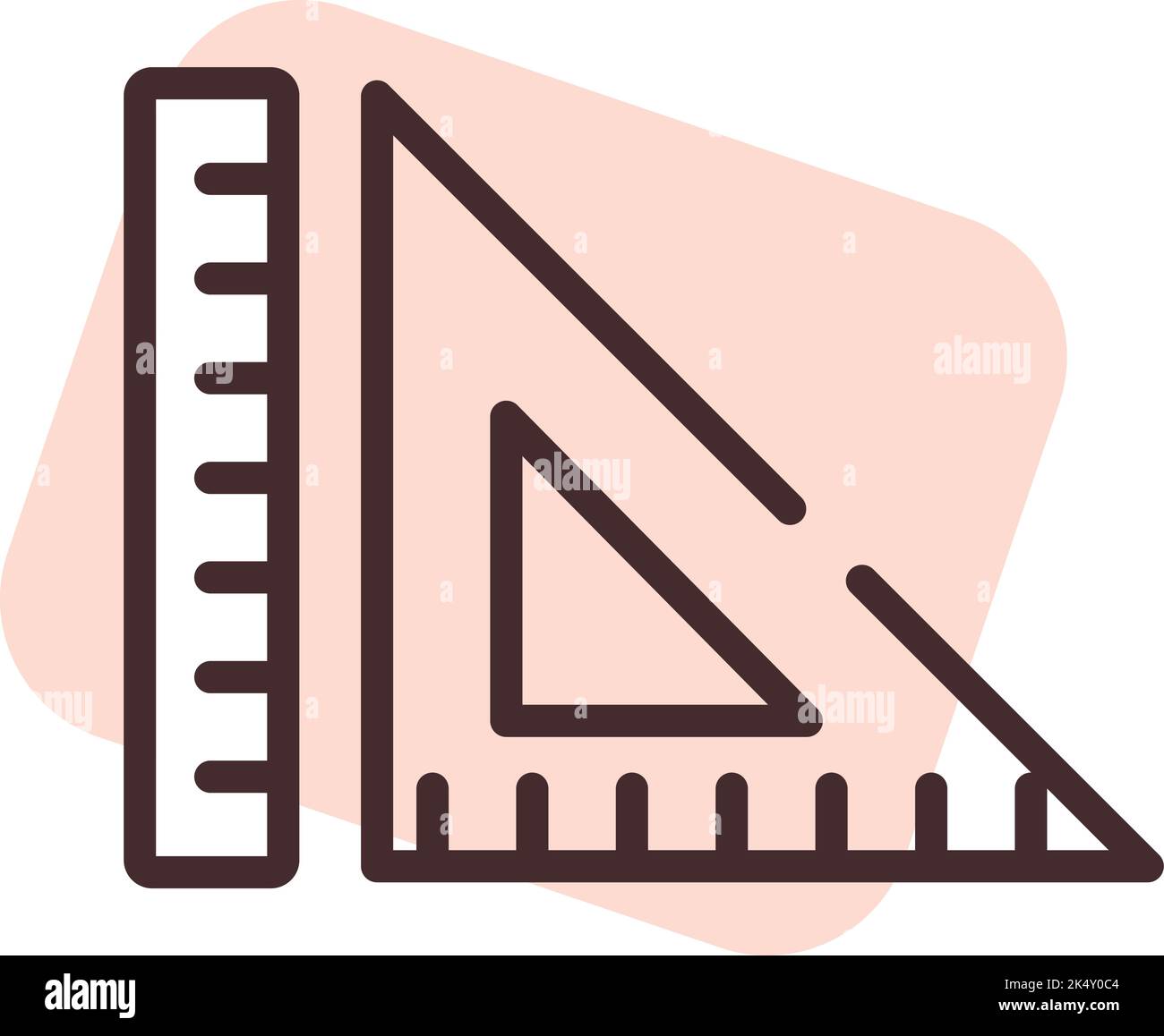 Stationery rulers, illustration, vector on a white background Stock ...