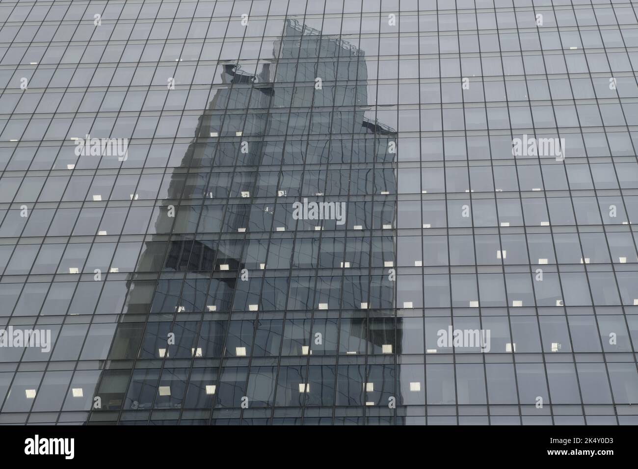 Modern skyscraper with glass windows. Full frame. Texture of ...