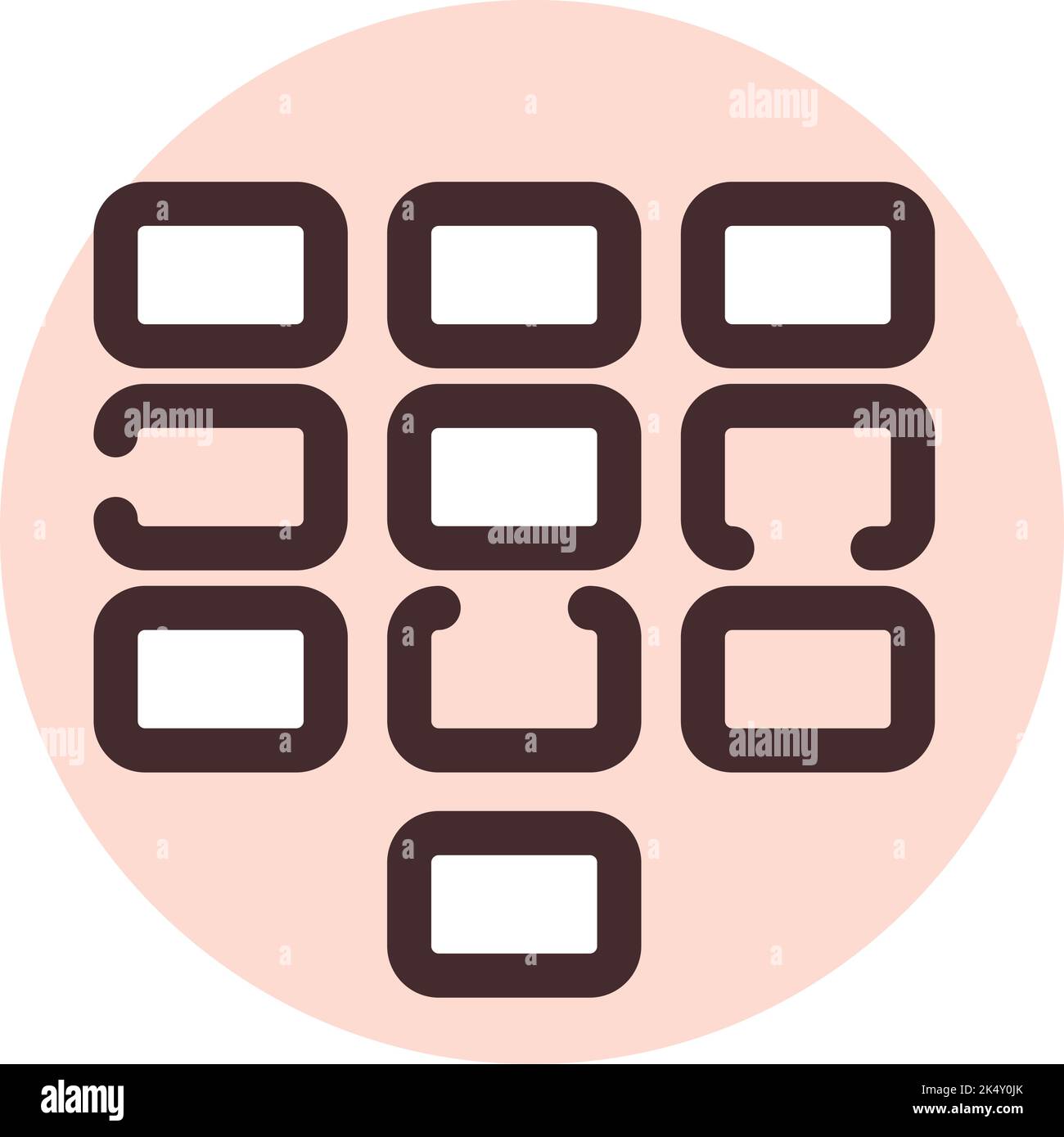 Phone keyboard, illustration, vector on a white background Stock Vector ...