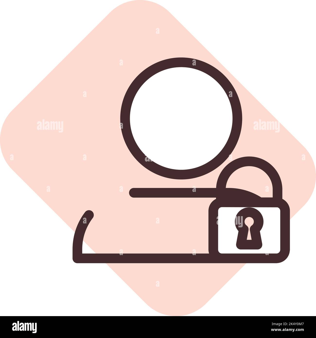 Social media private, illustration, vector on a white background Stock ...