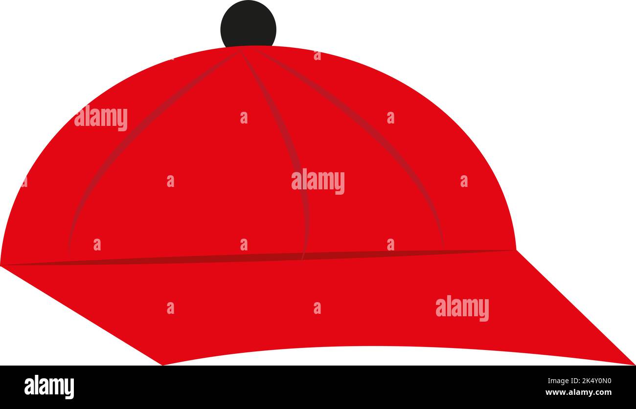 Summer baseball cap, illustration, vector on a white background Stock ...