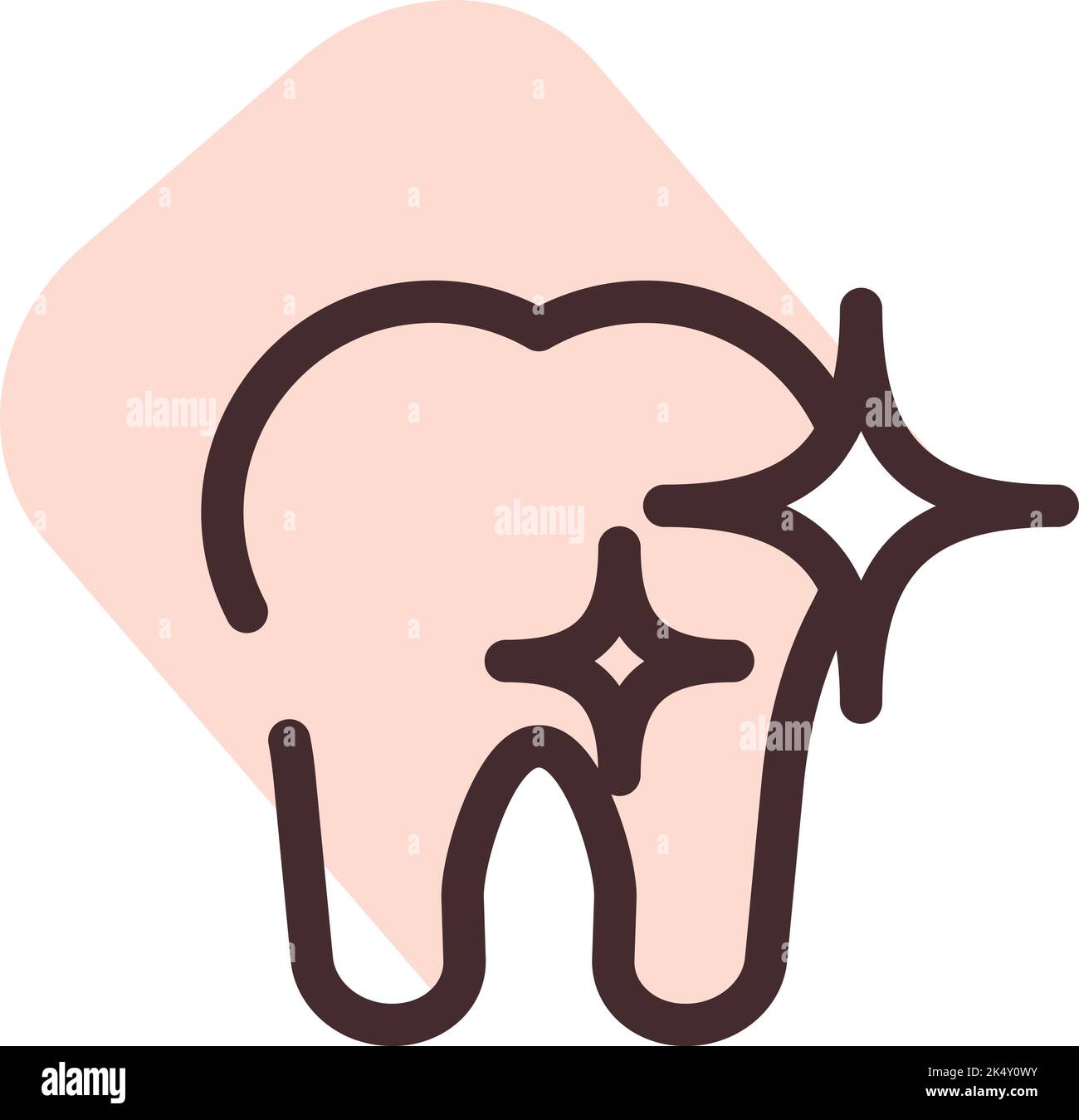 Clean tooth, illustration, vector on a white background Stock Vector ...