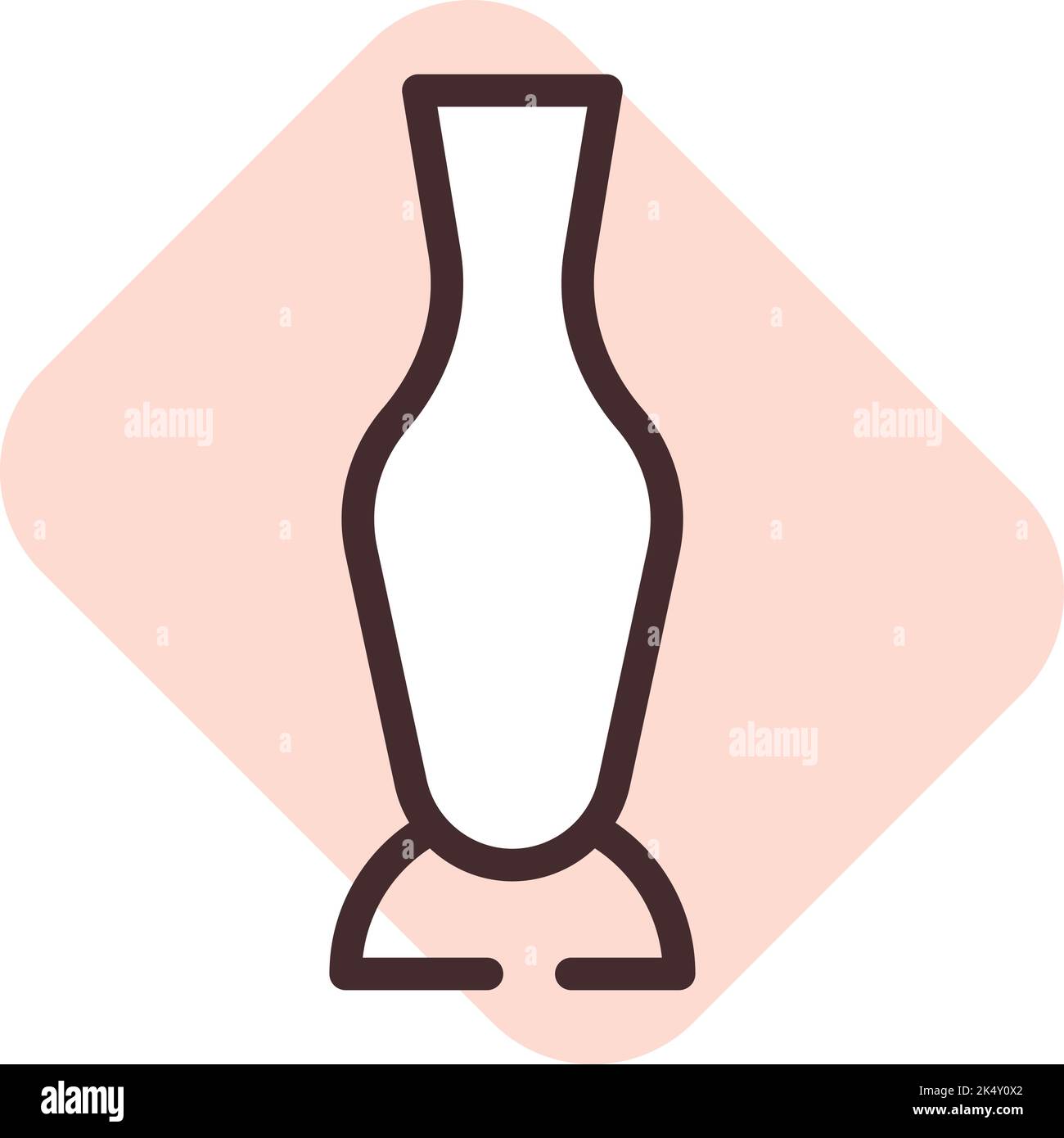 Long clay vase, illustration, vector on a white background Stock Vector ...