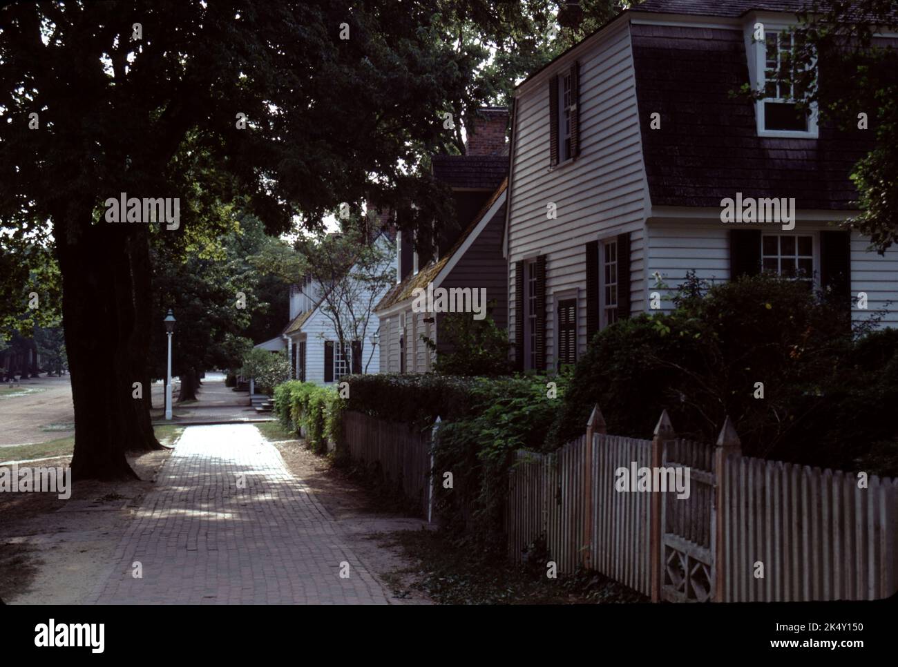 Williamsburg, VA. U.S.A. 9/1993. Homes, vintage buildings, armory ...
