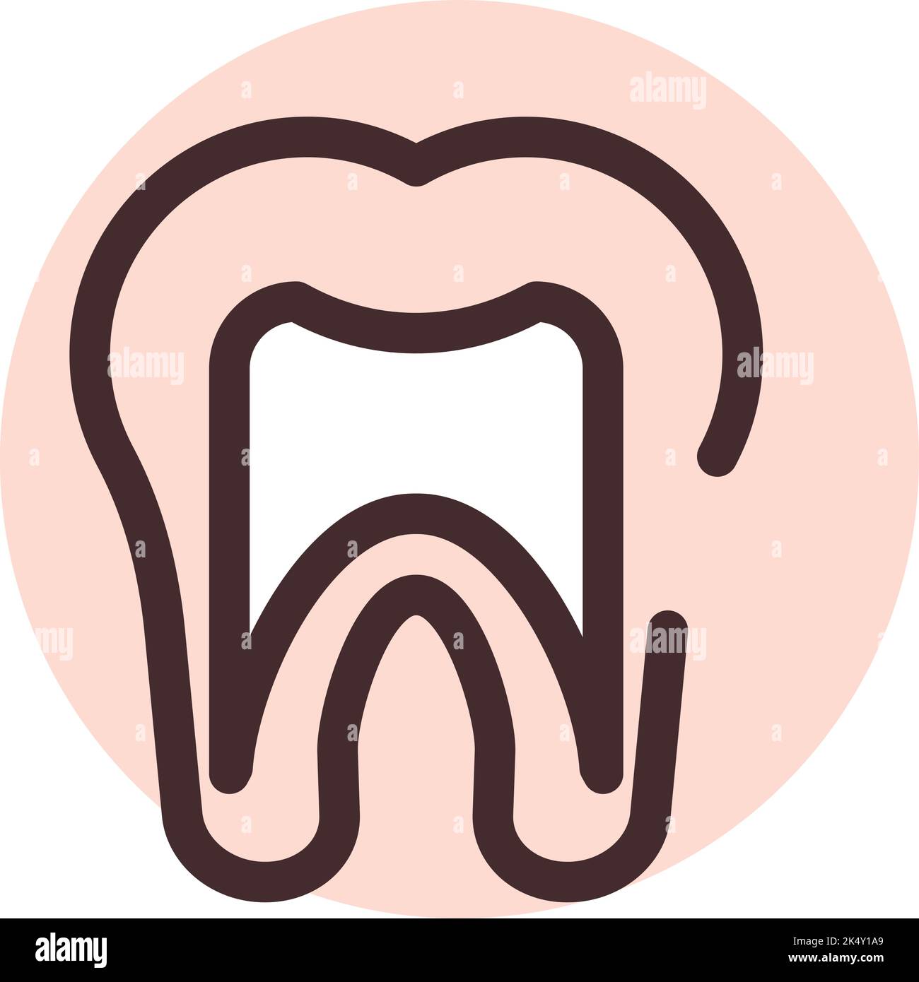 Tooth fill, illustration, vector on a white background Stock Vector ...