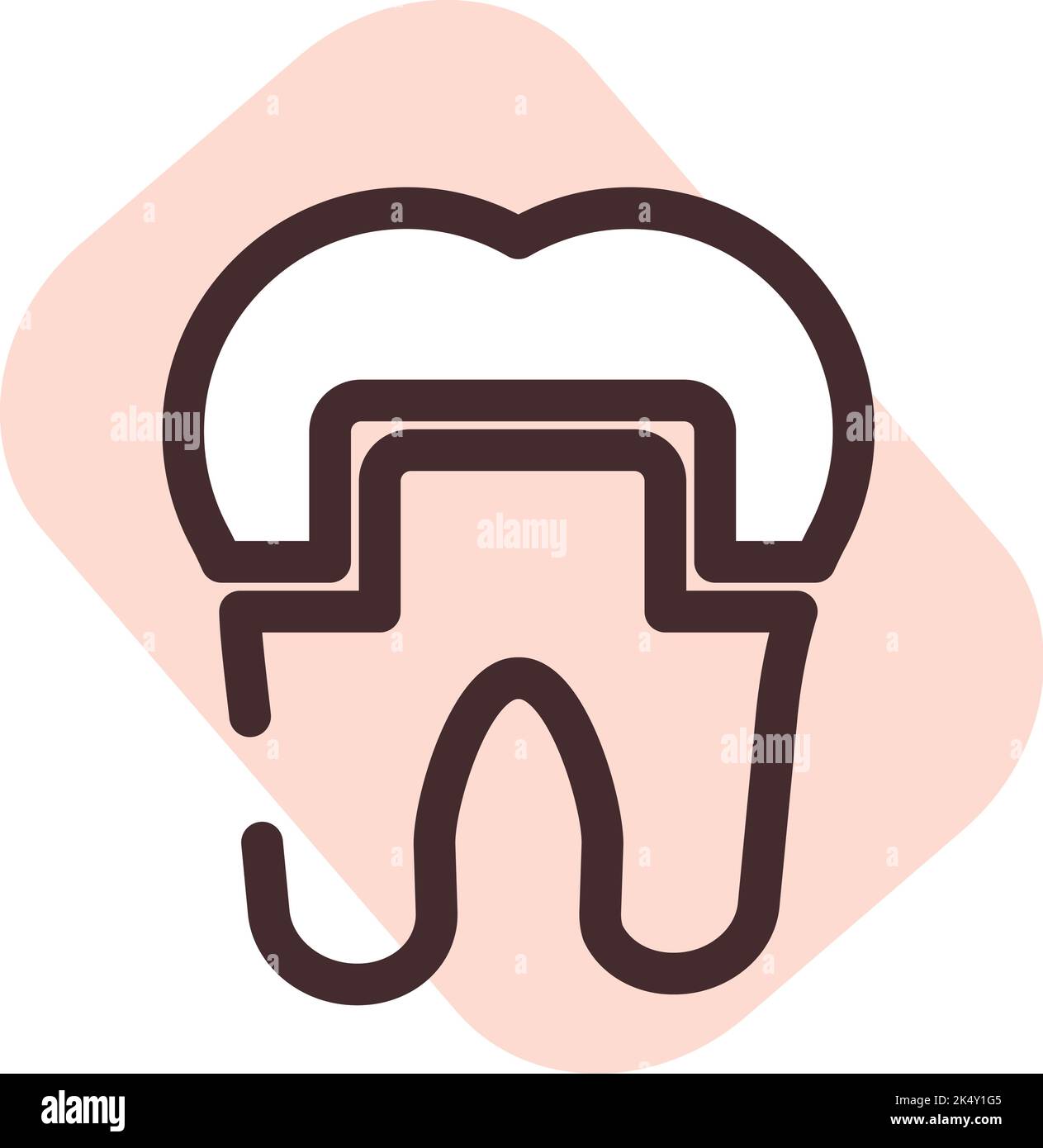 Tooth crown, illustration, vector on a white background Stock Vector ...
