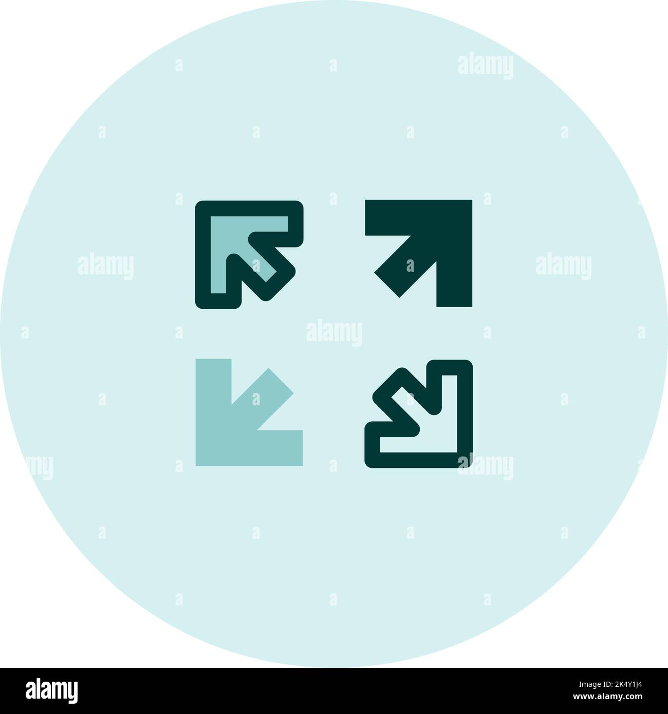 Full screen icon, illustration, vector on a white background Stock ...