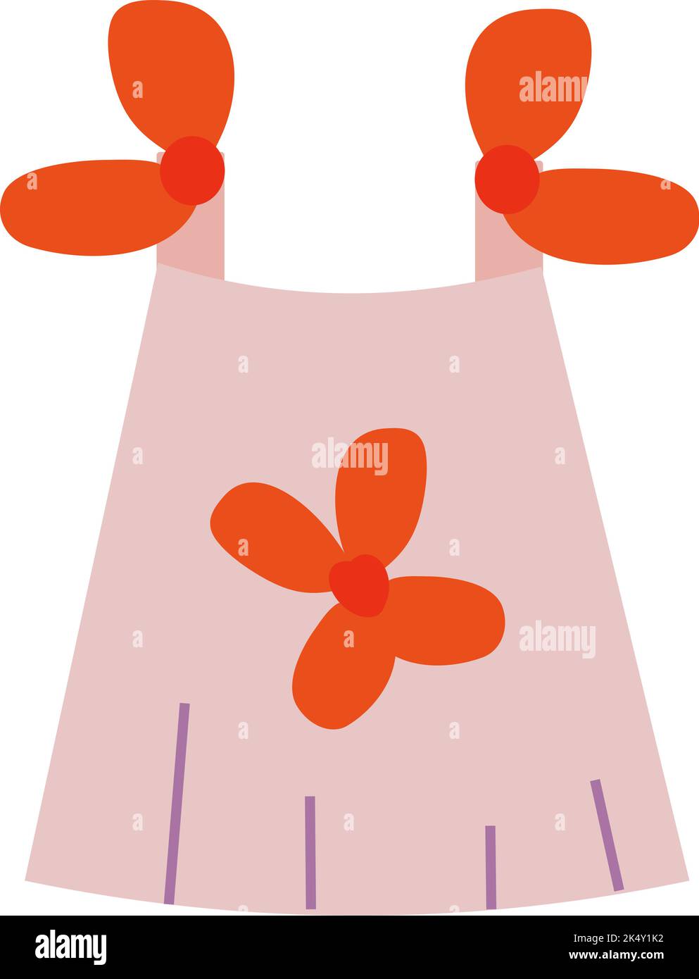 Pink tank top, illustration, vector on a white background Stock Vector ...