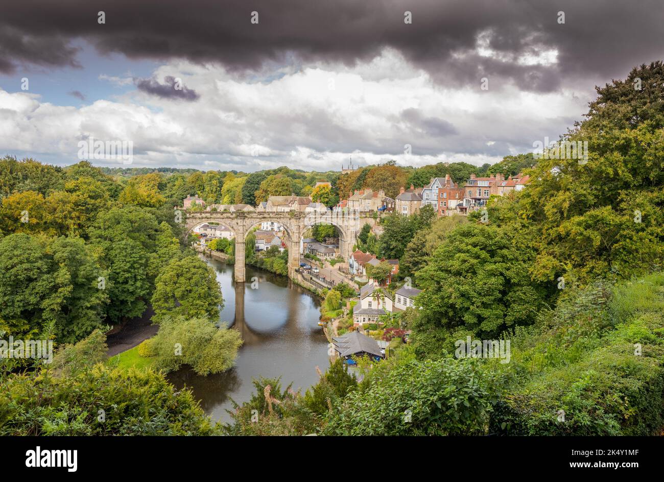 Knaresborough Viaduct in the North Yorkshire town of Knaresborough ...