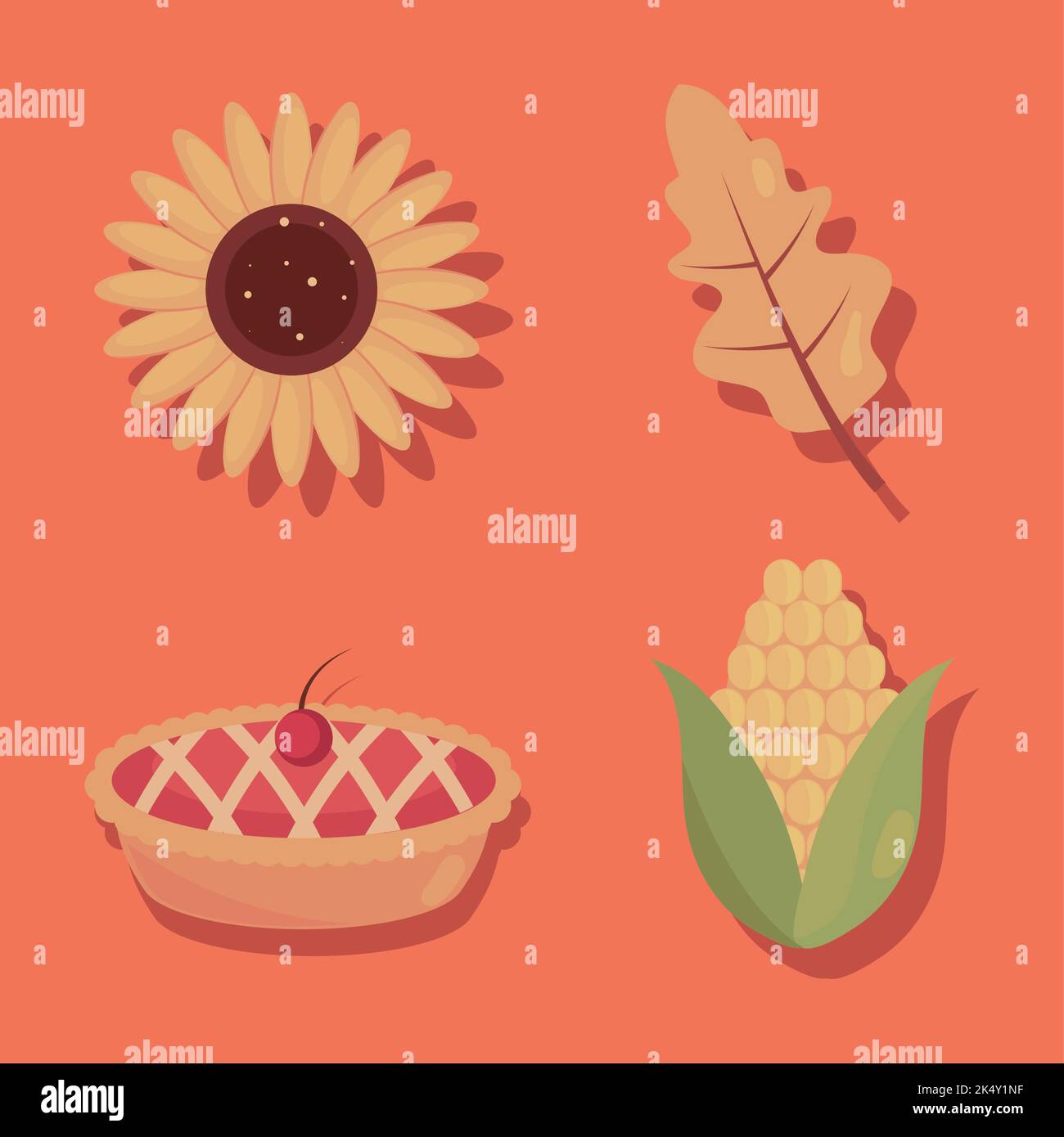 Thanksgiving feast icons hi-res stock photography and images - Alamy
