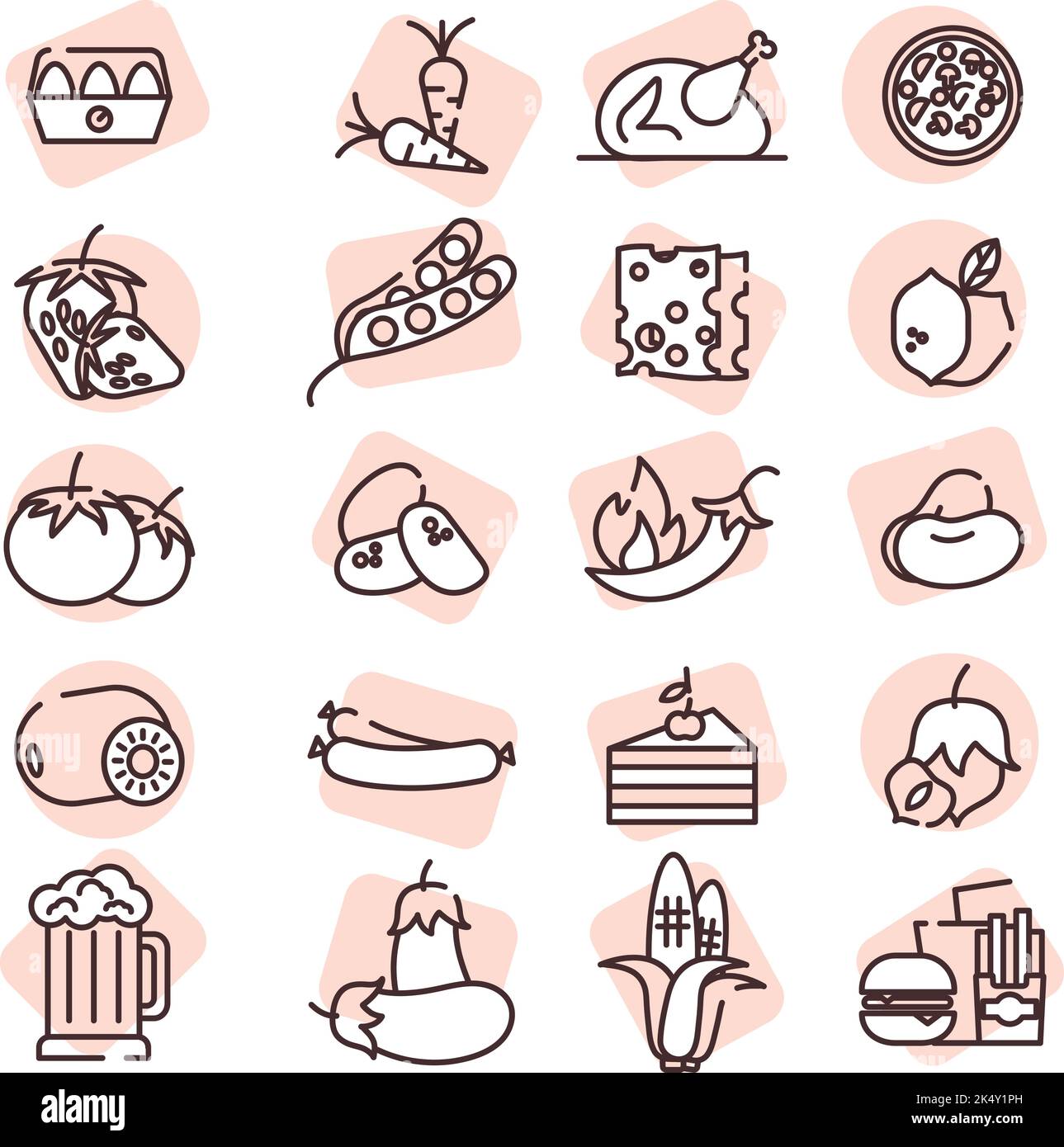 Restaurant tasty food, illustration, vector on a white background Stock ...