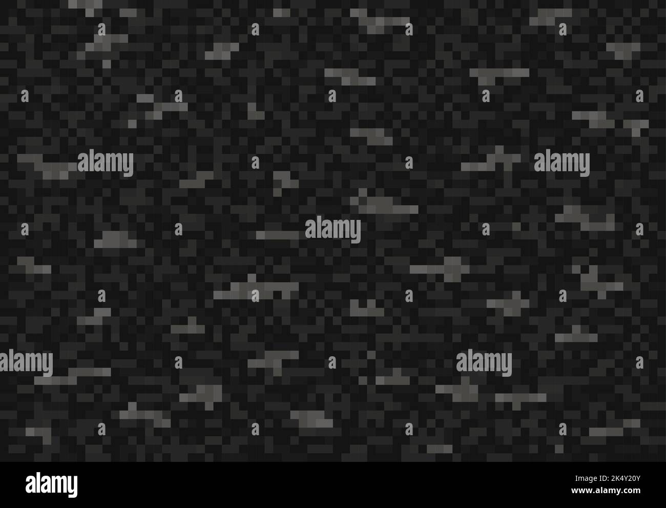 Cubic black coal blocks pixel cubic background pattern. Retro video ...
