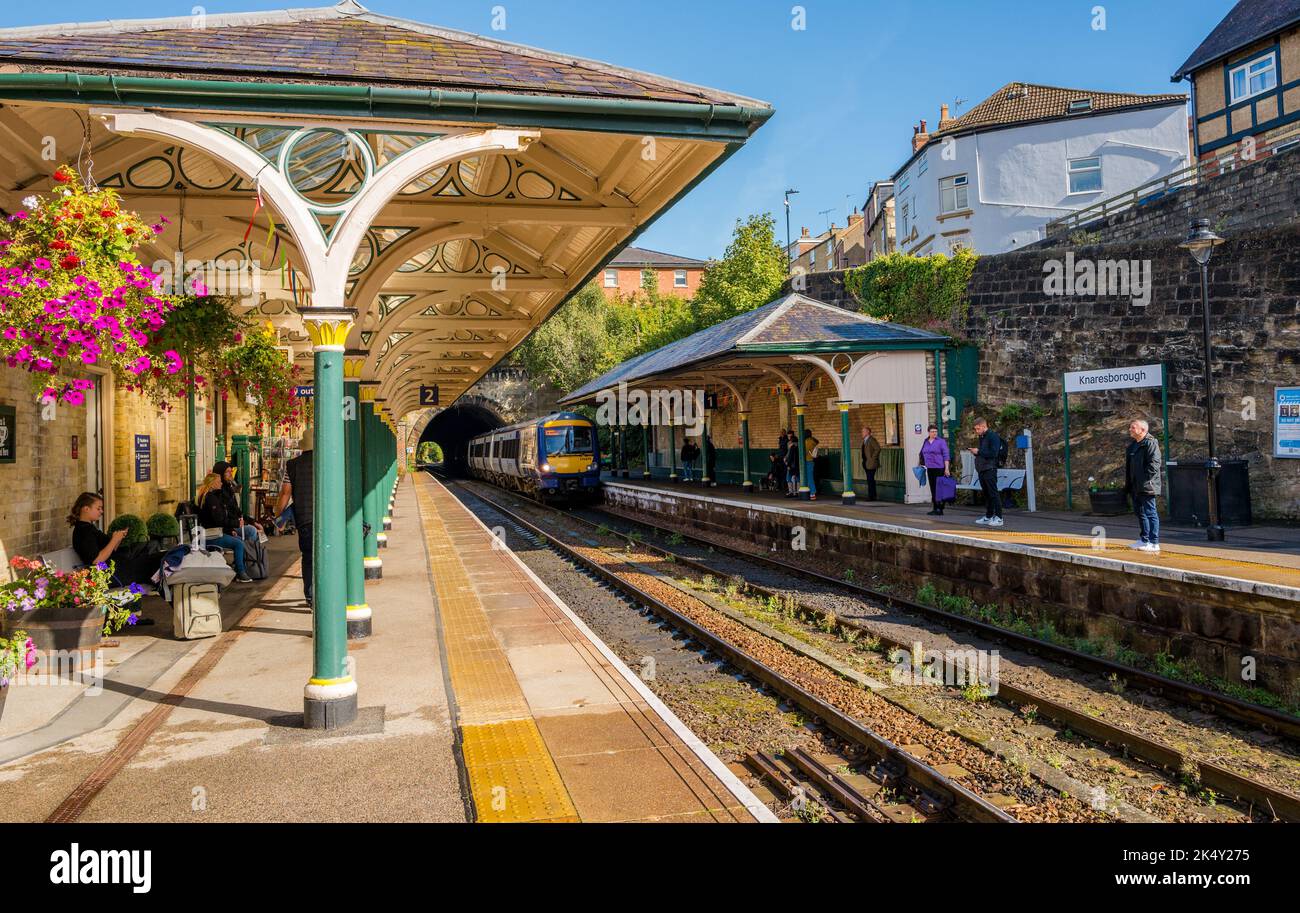 Knaresborough railway station, a Grade II listed station in the ...