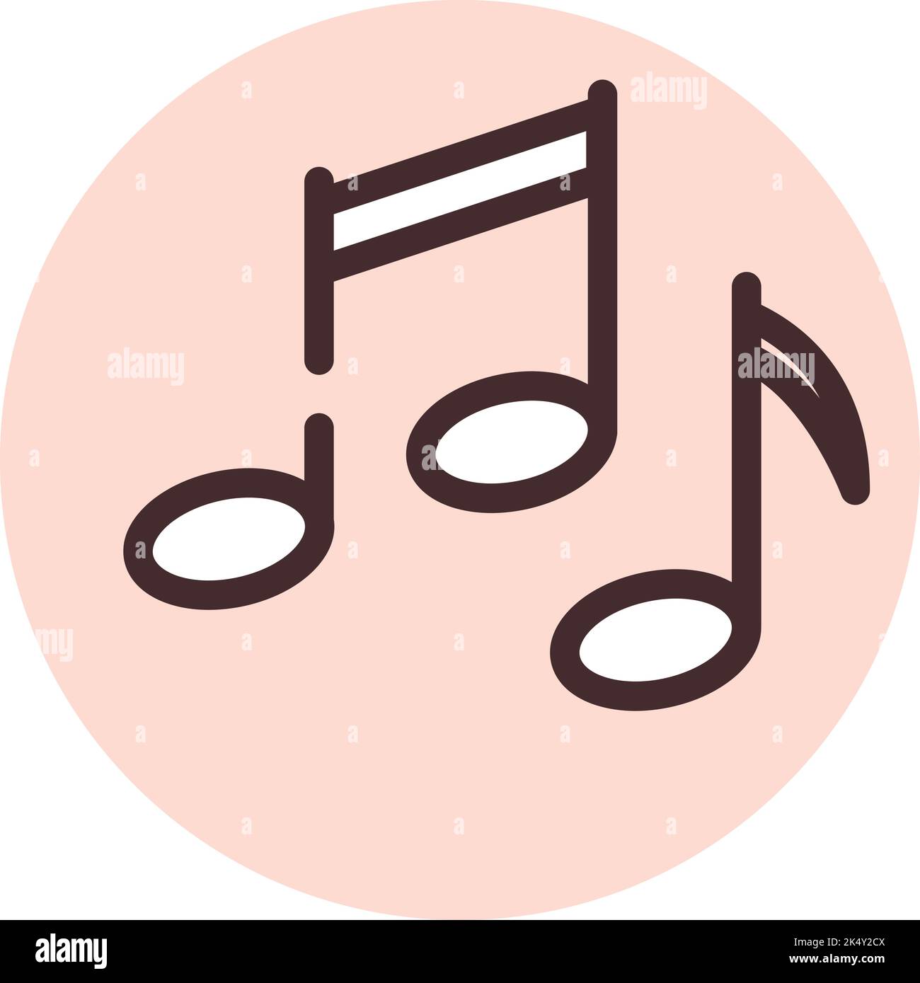 Music notes, illustration, vector on a white background Stock Vector ...