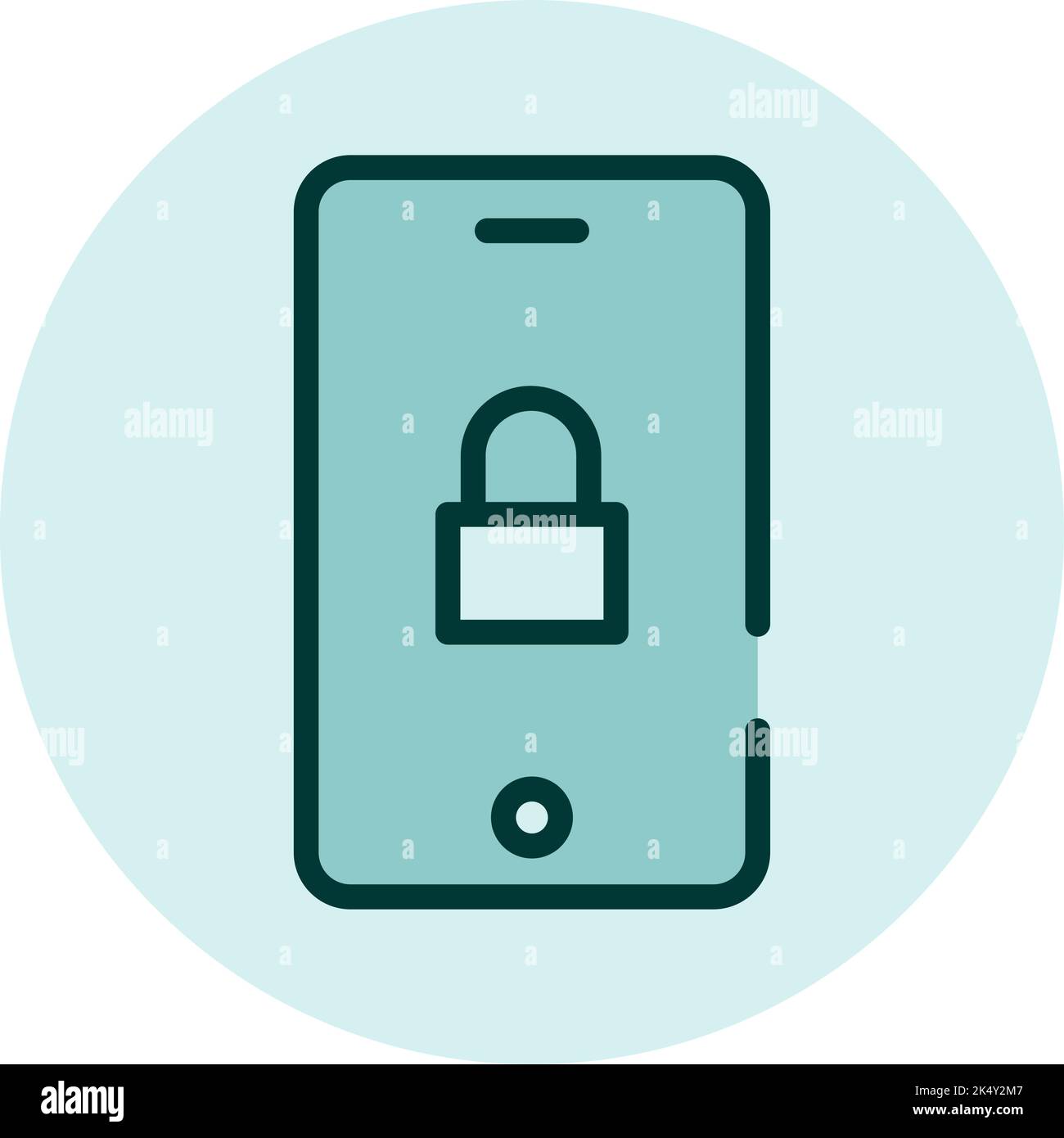 Screen lock icon, illustration, vector on a white background Stock ...