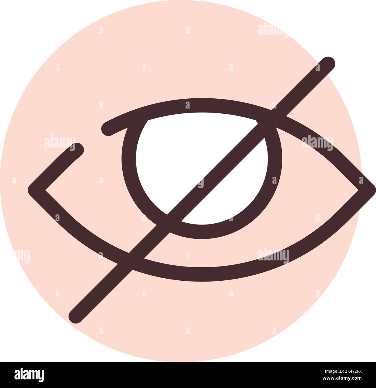 Hide icon, illustration, vector on a white background Stock Vector ...