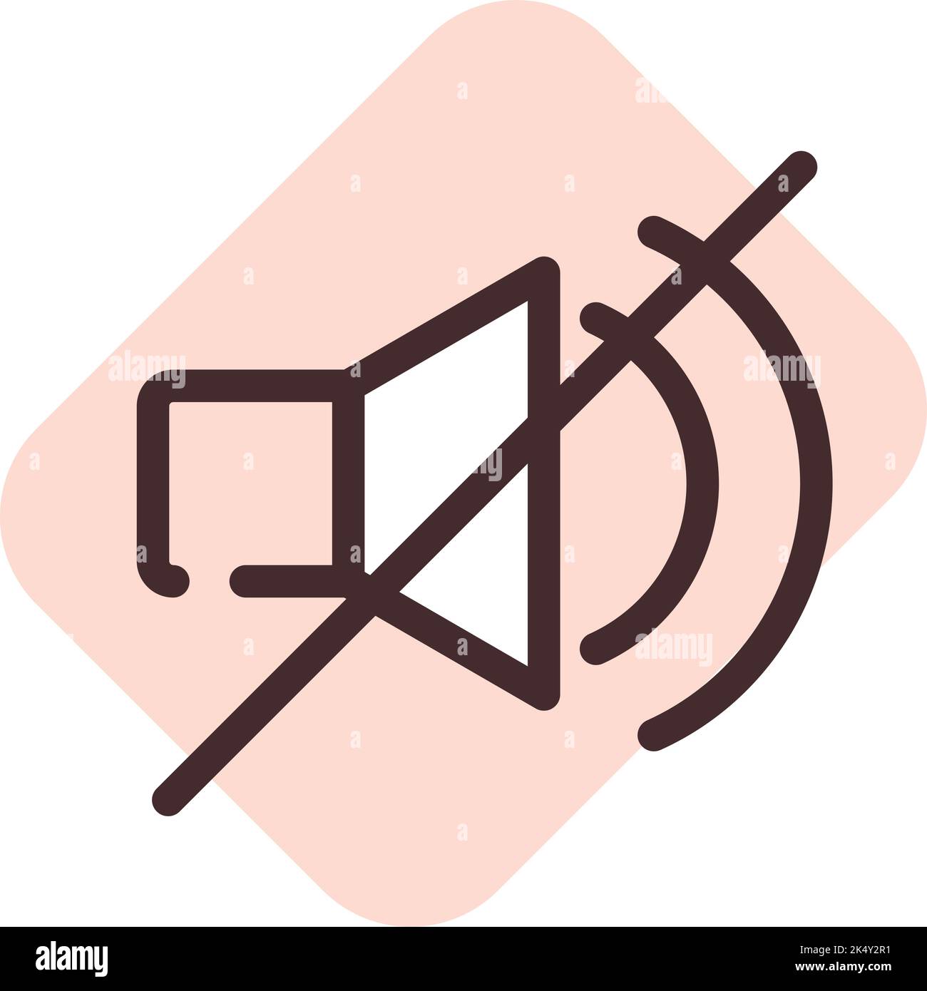 Mute icon, illustration, vector on a white background Stock Vector ...