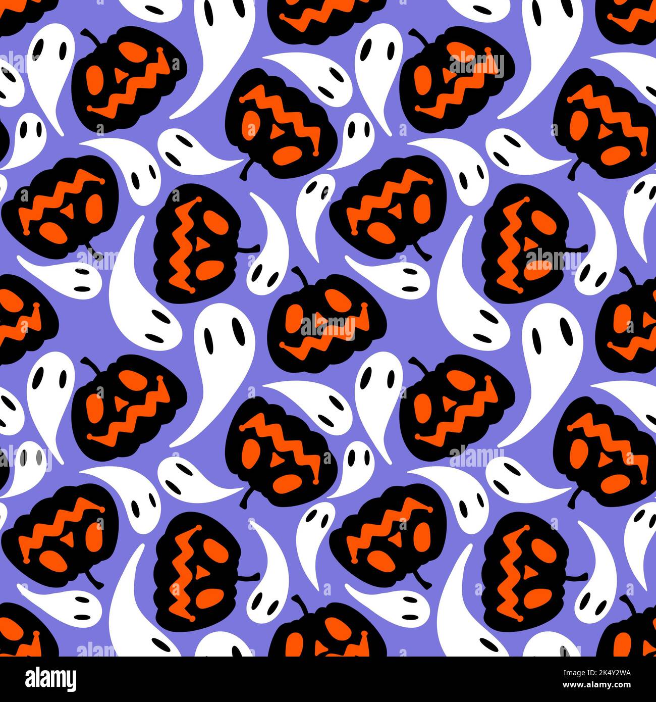 Halloween seamless pumpkins pattern for fabrics and wrapping paper and ...