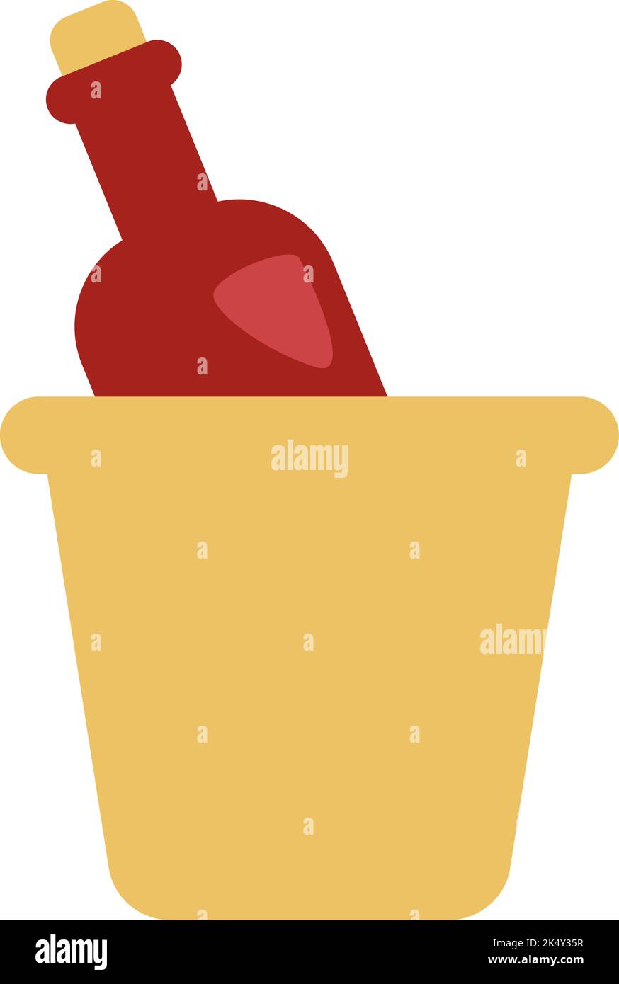 Bottle wine in ice Stock Vector Images - Alamy