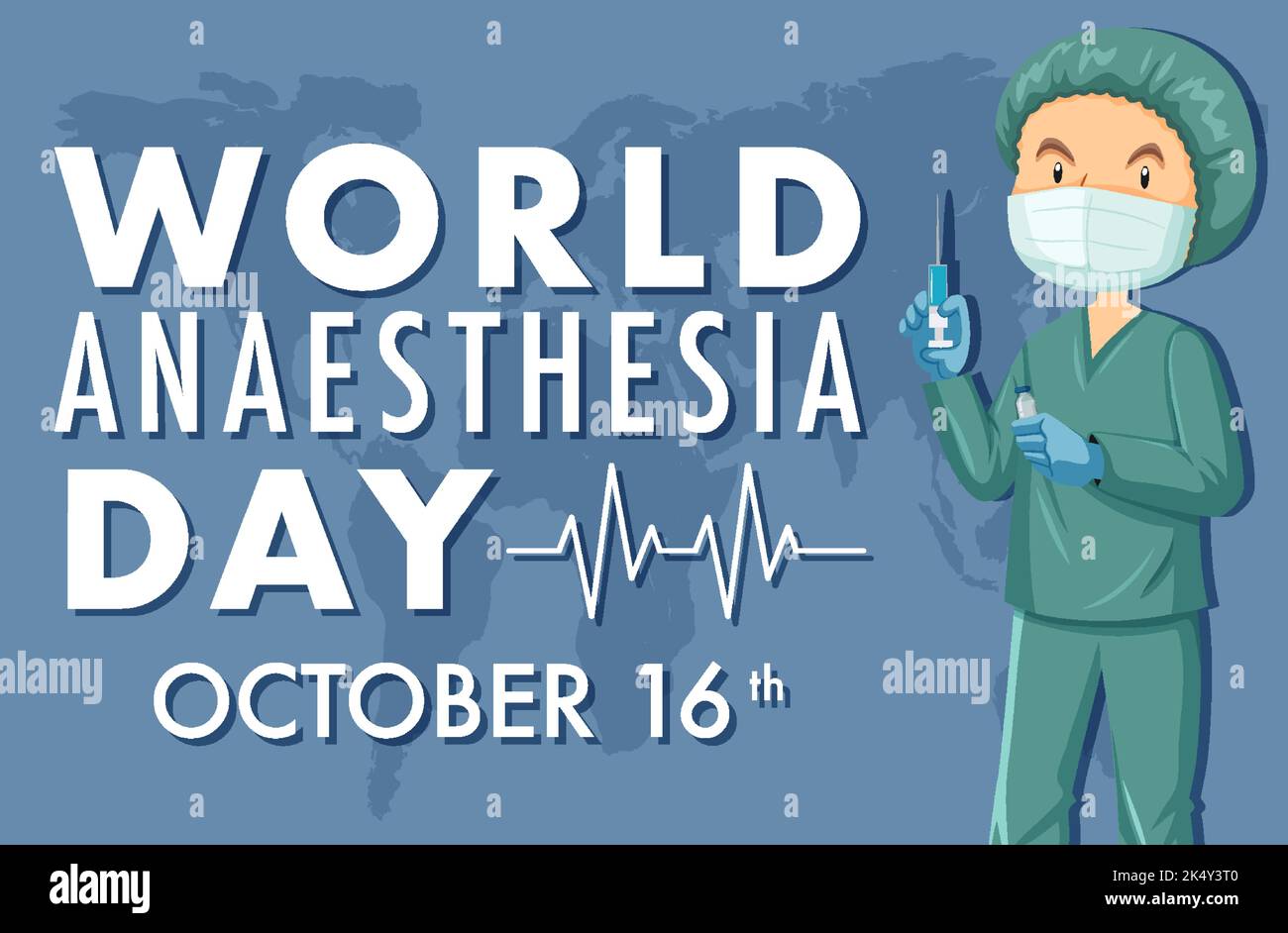 World Anaesthesia Day Banner Design illustration Stock Vector Image ...