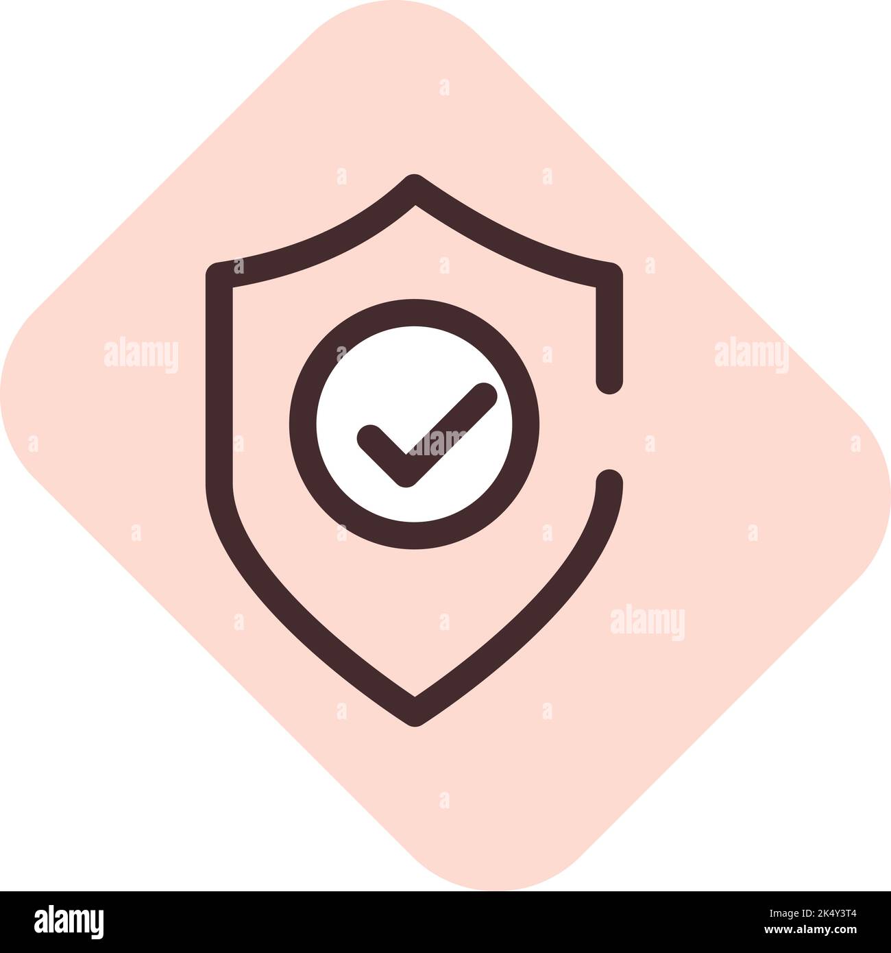 Social media security shield, illustration, vector on a white ...
