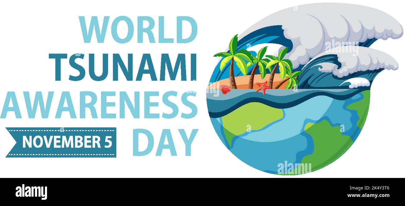 World Tsunami Awareness Day illustration Stock Vector Image & Art - Alamy