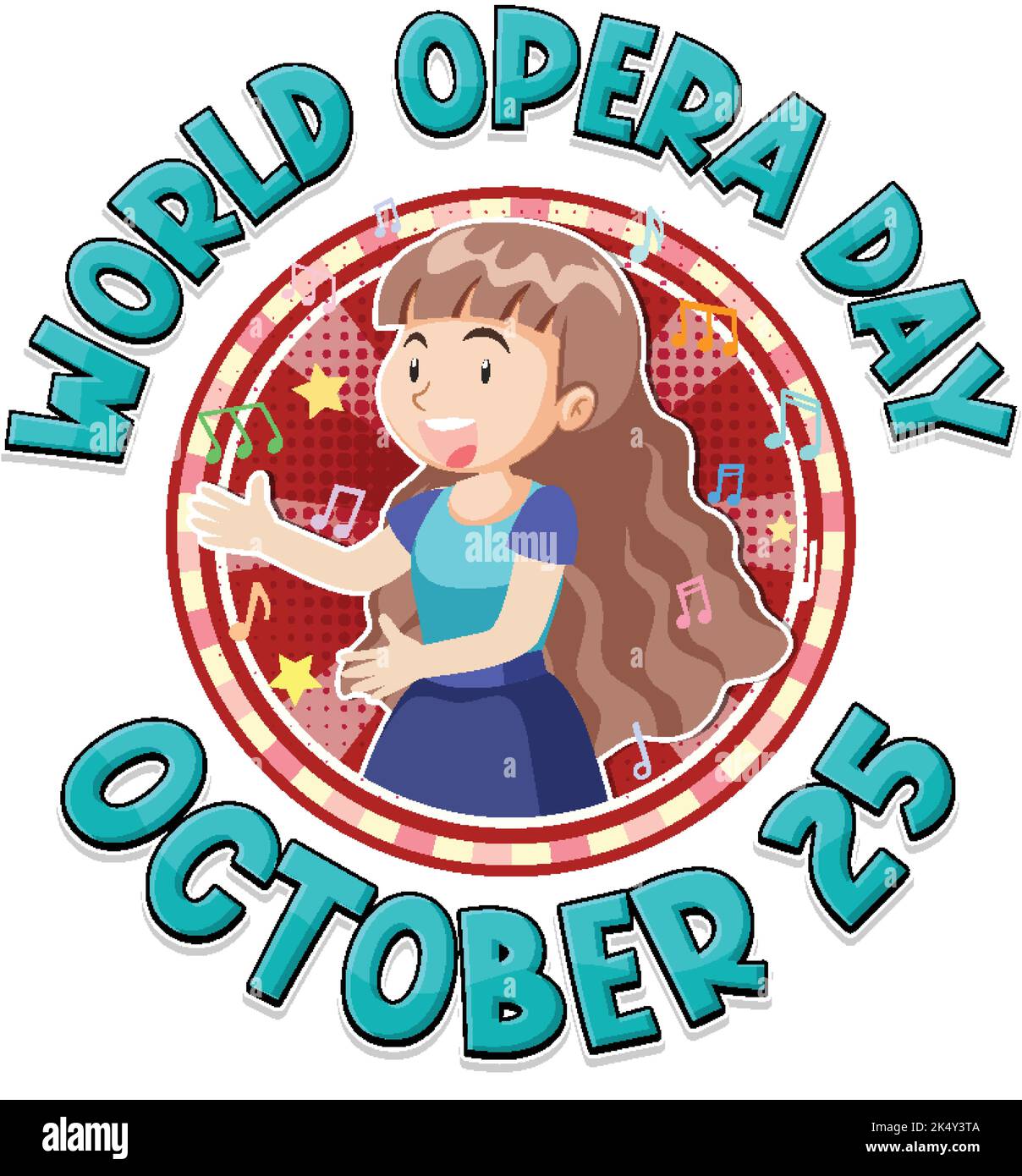 World Opera Day Banner Concept Vector illustration Stock Vector Image ...