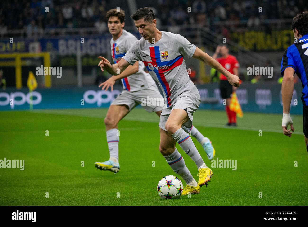 Milan, Italy - october 4 2022 - Inter- Barcellona champions league ...