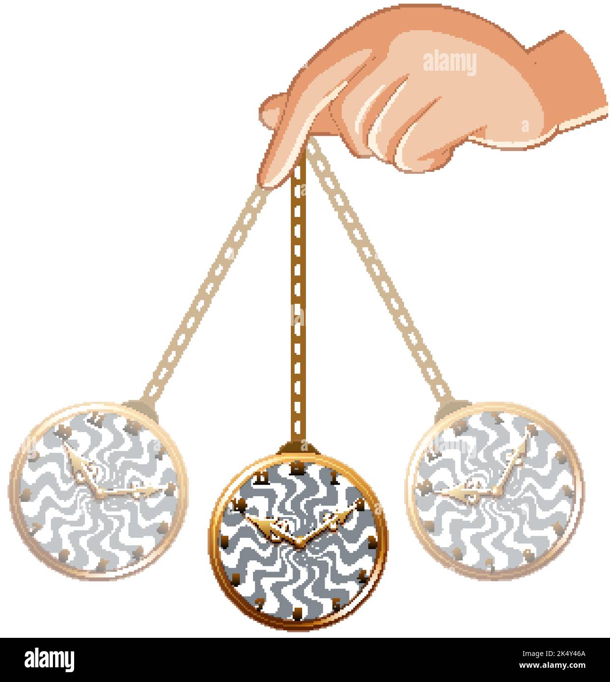 Hypnosis clock vector concept illustration Stock Vector Image & Art - Alamy