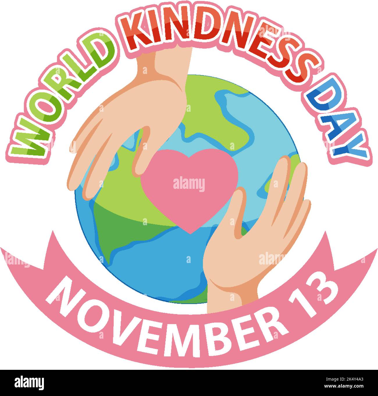 World Kindness Day Logo Design illustration Stock Vector Image & Art ...