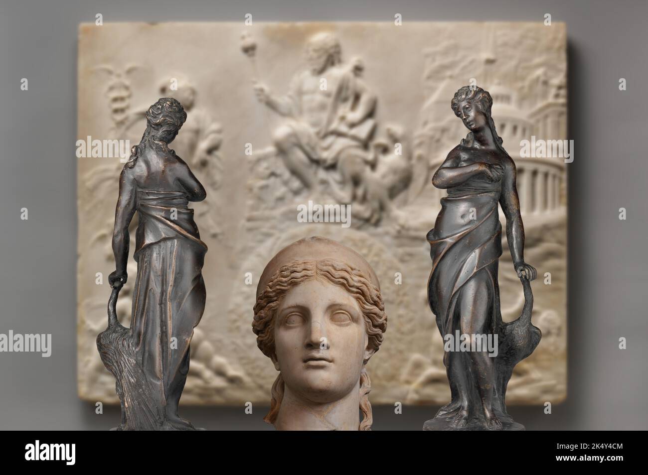 Depiction of authentic statues of ancient Rome by Juno the goddess of ...