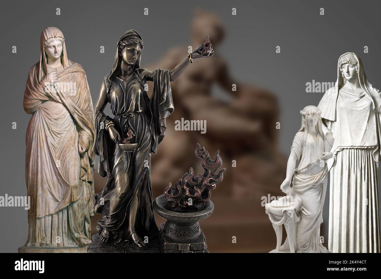 Depiction of authentic statues of ancient Rome by Vesta Goddess of the ...