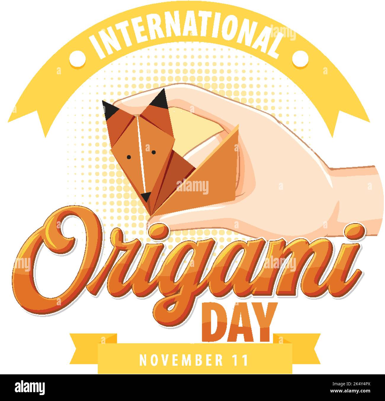 International Origami Day Banner Design illustration Stock Vector Image ...