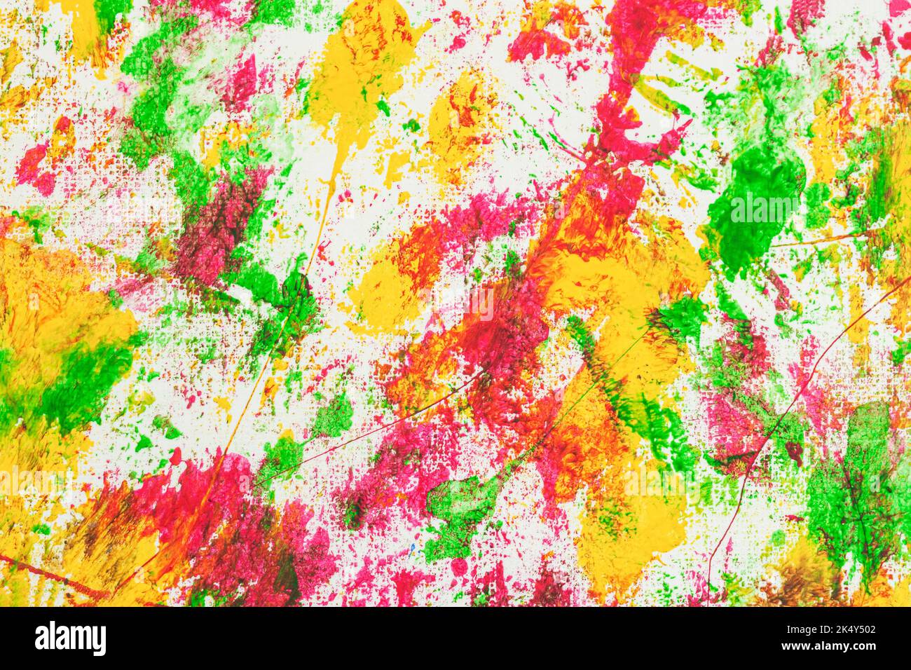 Abstract colorful background painting with spray, spots, splashes. Hand ...