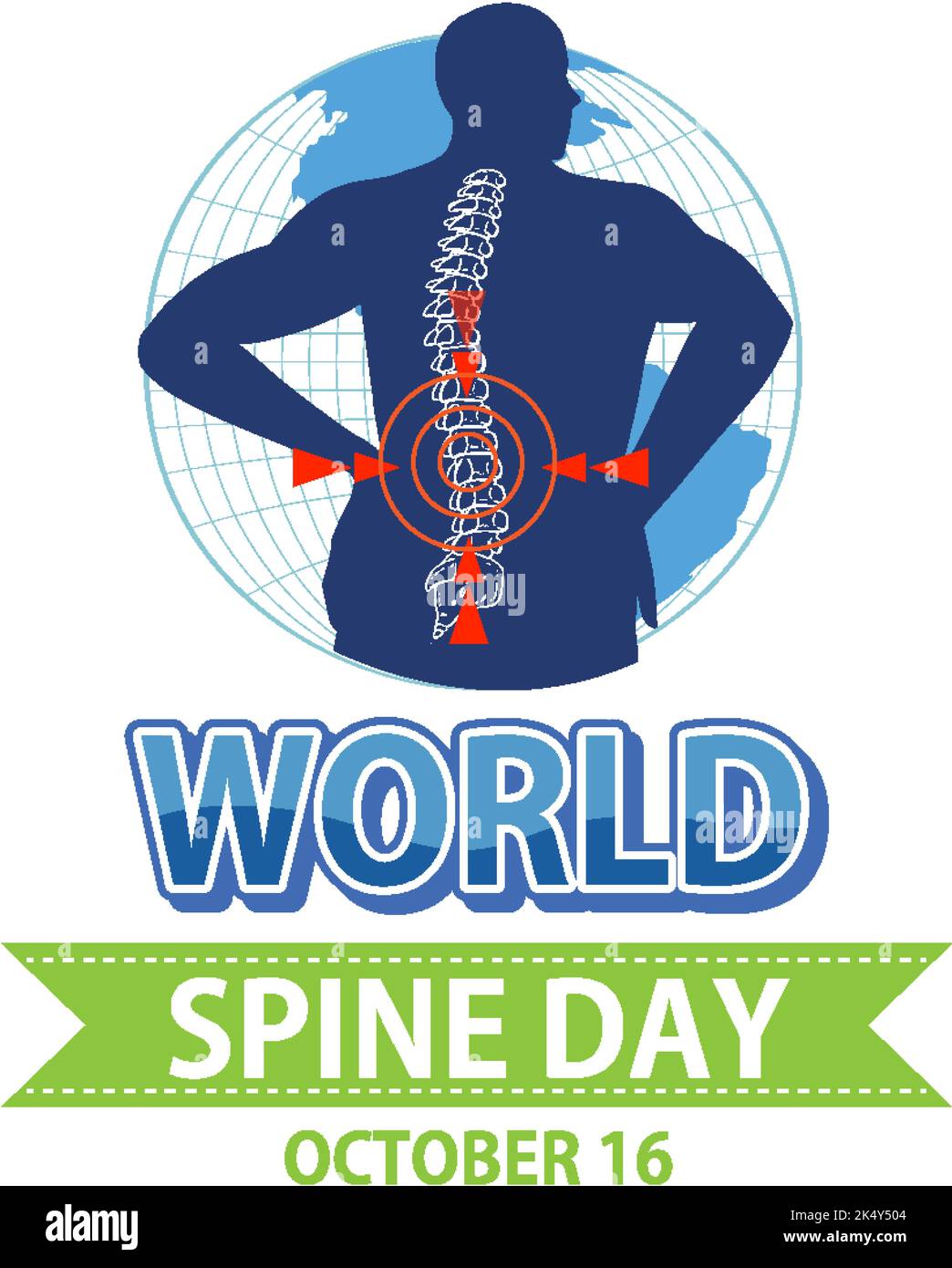 World Spine Day Banner Design illustration Stock Vector Image & Art - Alamy