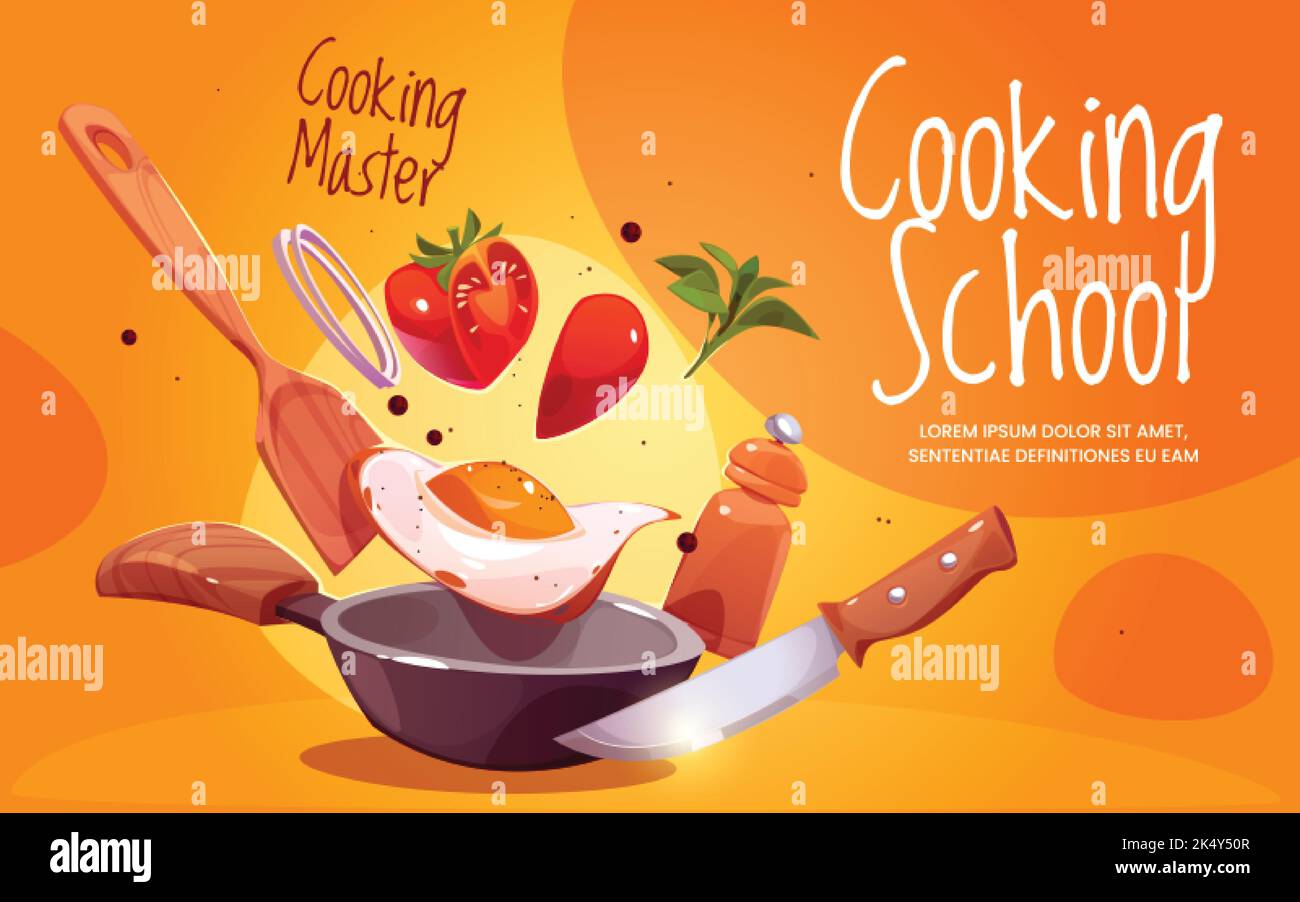 cooking school banner vector design illustration Stock Vector Image ...