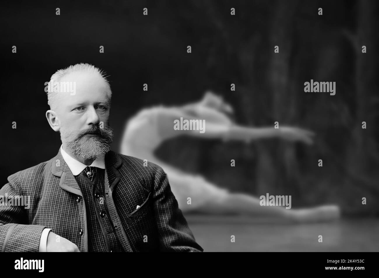 Tchaikovsky portrait classical music Black and White Stock Photos ...