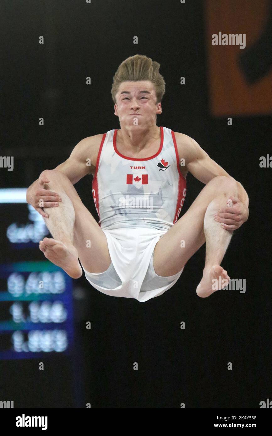 Felix DOLCI of Canada in the Men's Vault - Final at the 2022 ...