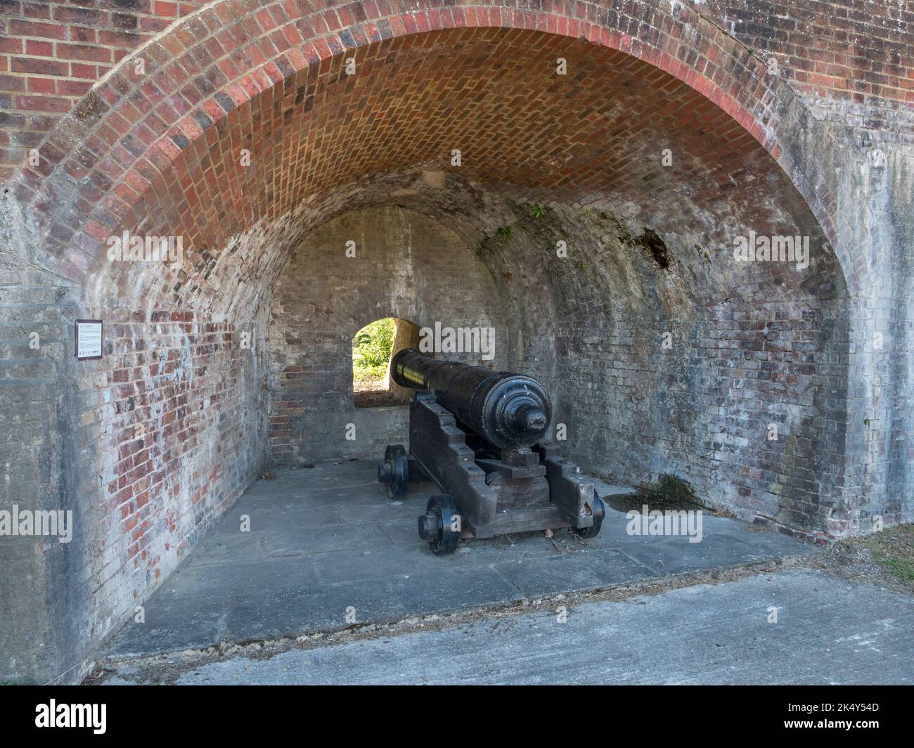 Artillery emplacement in Fort Amherst, located above the River Medway ...